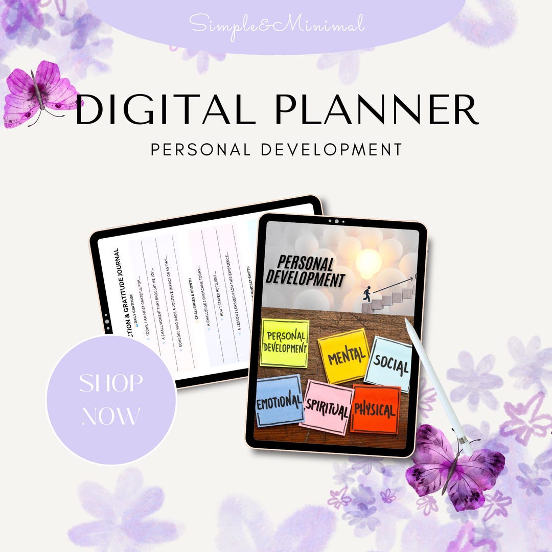 Editable Personal Development Planner - Etsy