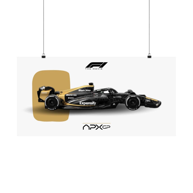 Formula 1 Movie Poster, F1 Car, Brad Pitt, Minimalistic, APX GP ...