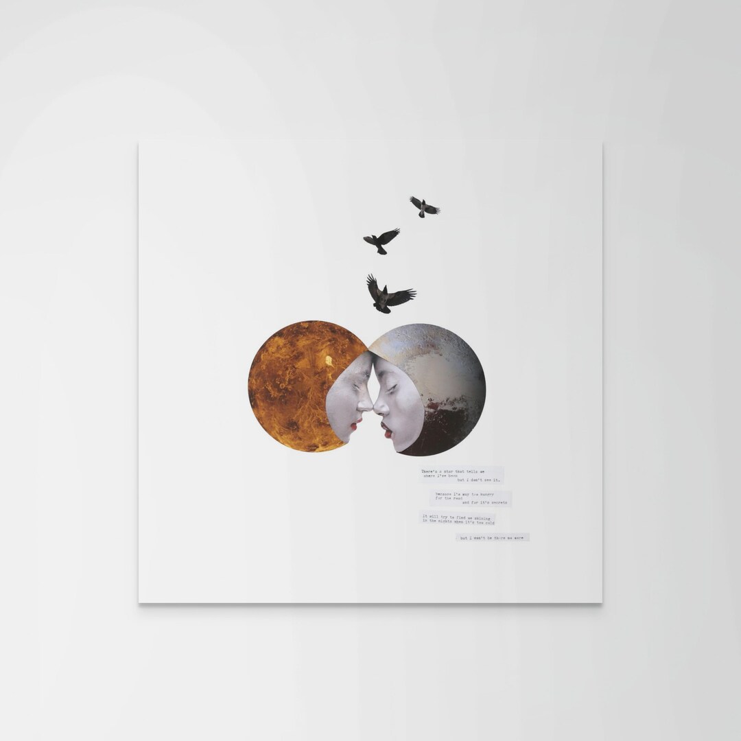Venus Meets Pluto | Limited Edition Archival Print | Hand-cut Collage ...