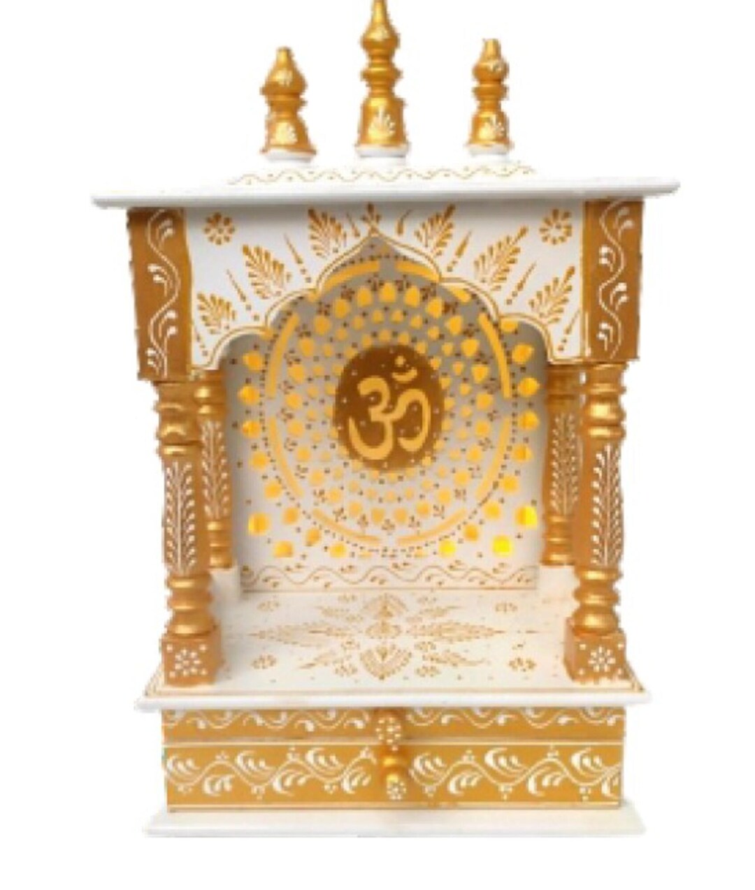 Open Mandir LED Design Wooden Mandir Indian Pooja Mandir Home Temple ...