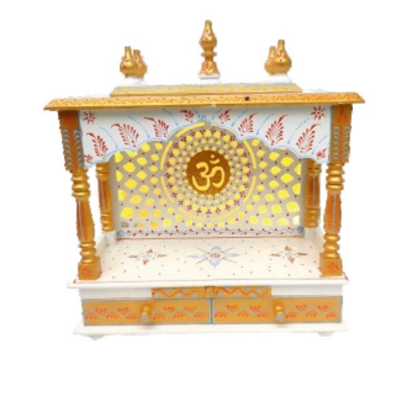 Open Mandir LED Design Wooden Mandir Indian Pooja Mandir Home Temple ...