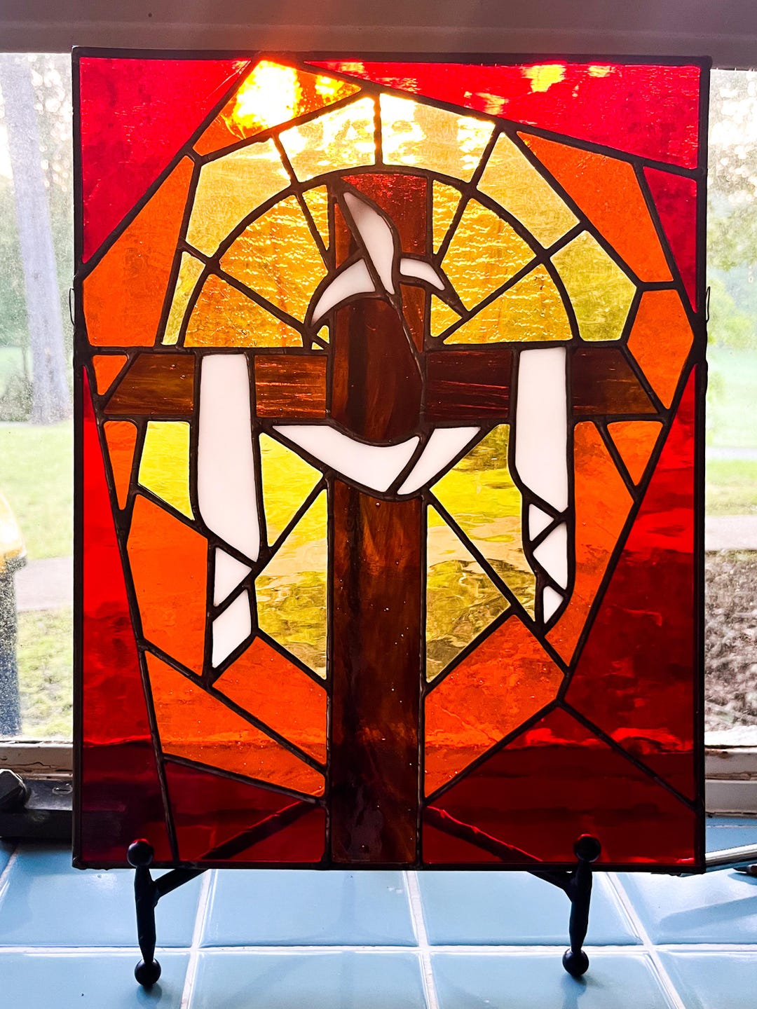 Empty Cross Stained Glass Pattern - Etsy