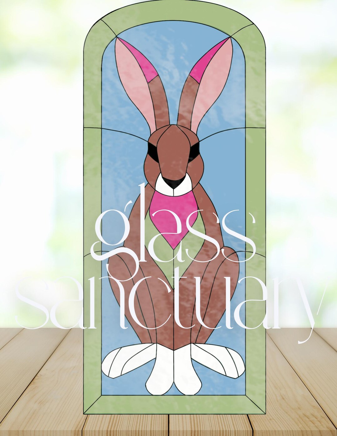 Folk Art Hare Stained Glass Pattern - Etsy
