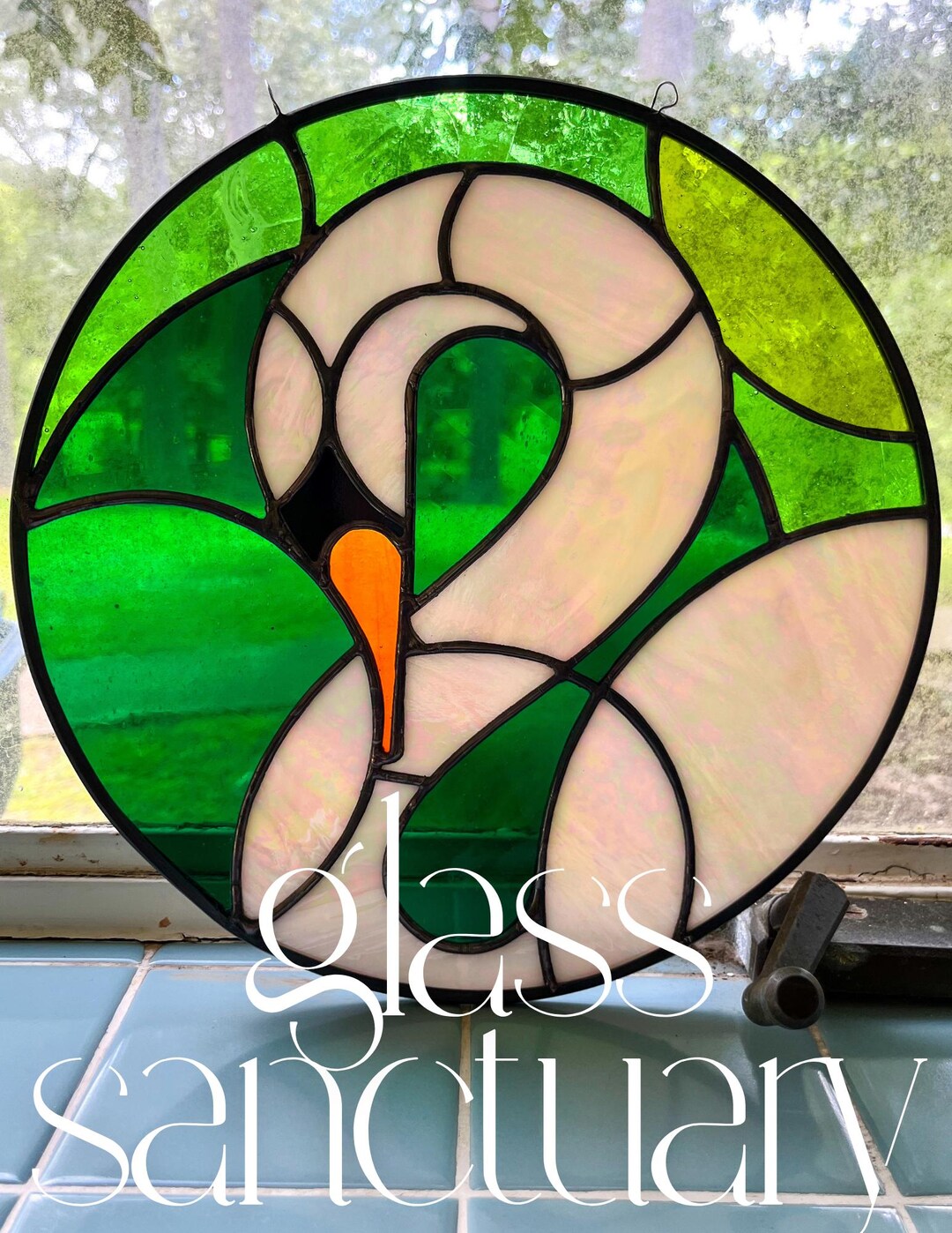 Geometric Swan Stained Glass Pattern - Etsy