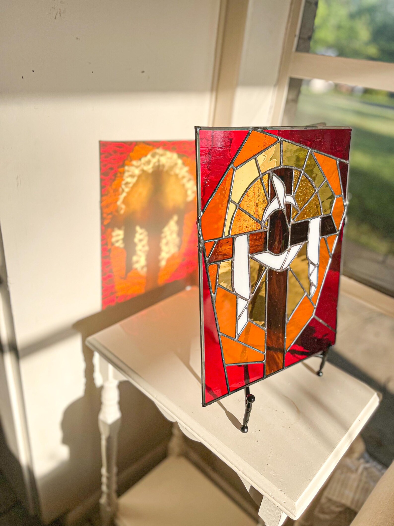 Empty Cross Stained Glass Suncatcher - Etsy