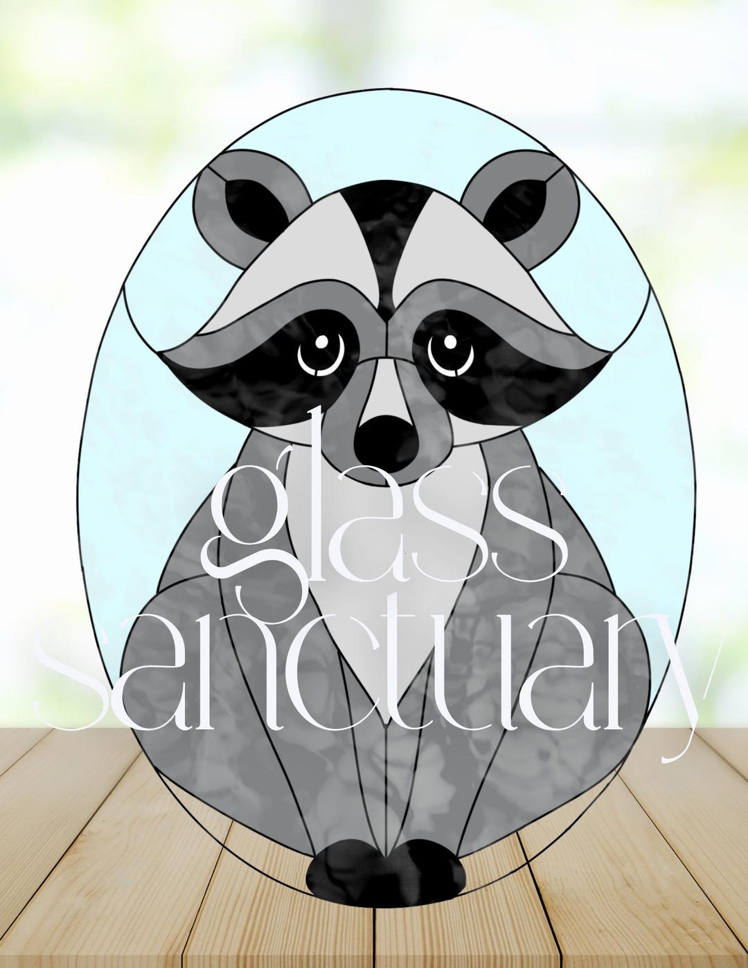 Raccoon Stained Glass Pattern - Etsy