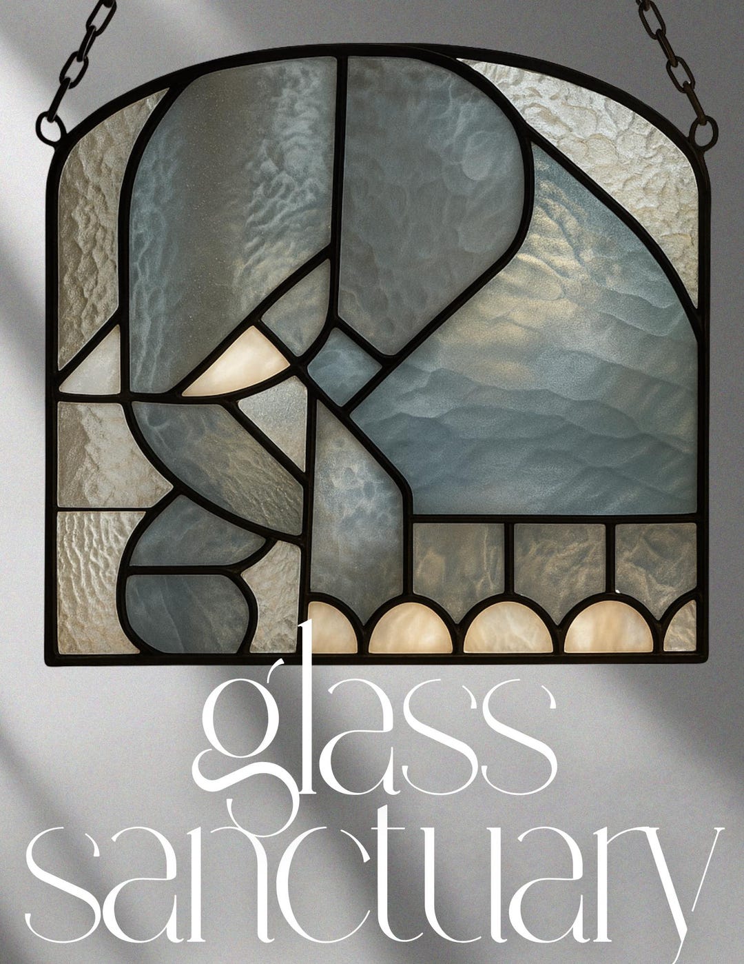 Geometric Elephant Stained Glass Pattern - Etsy