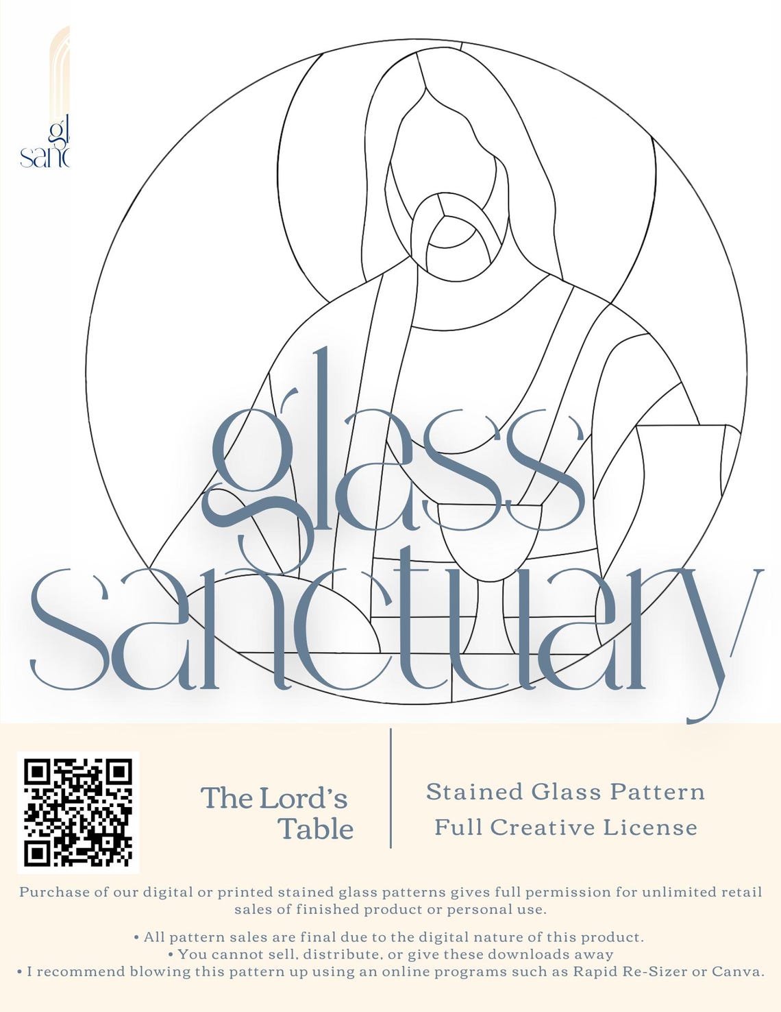 The Lord's Supper Stained Glass Pattern - Etsy