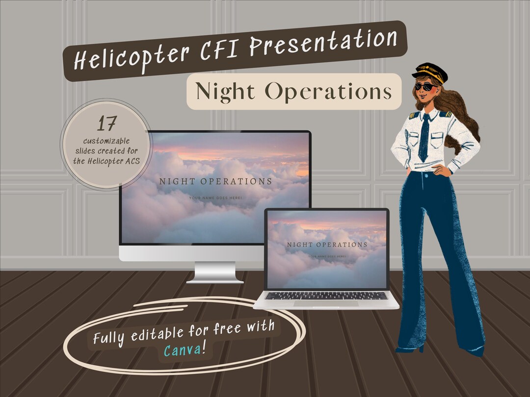 CFI Helicopter Night Operations Lesson | Customizable Canva ...