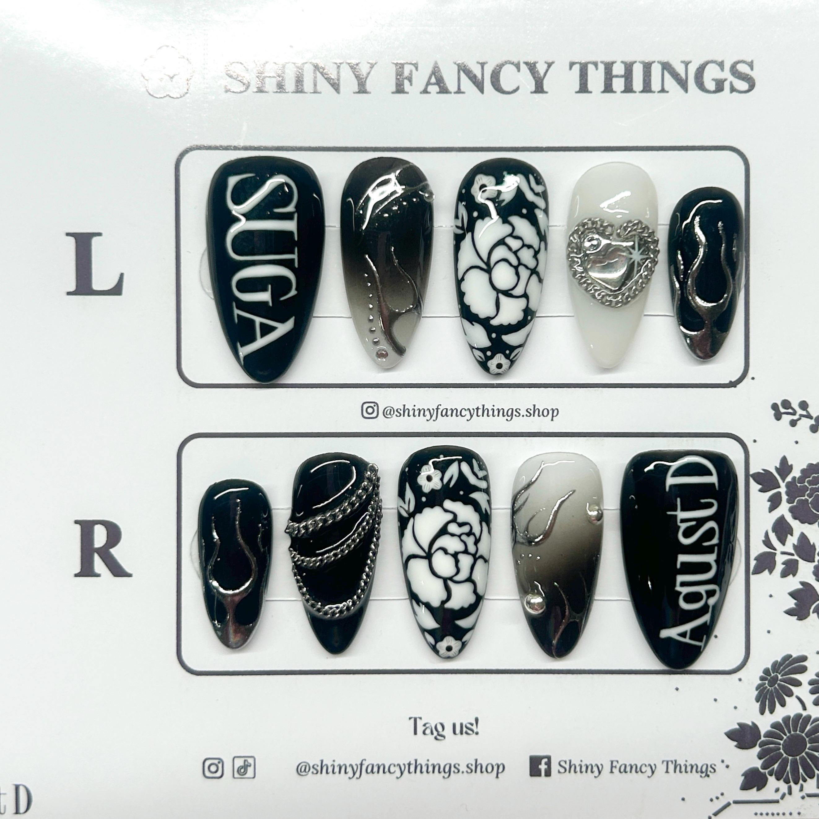 D-day J-hope Press on Nails: Hand-painted K-pop Concert Gel Nails - Etsy