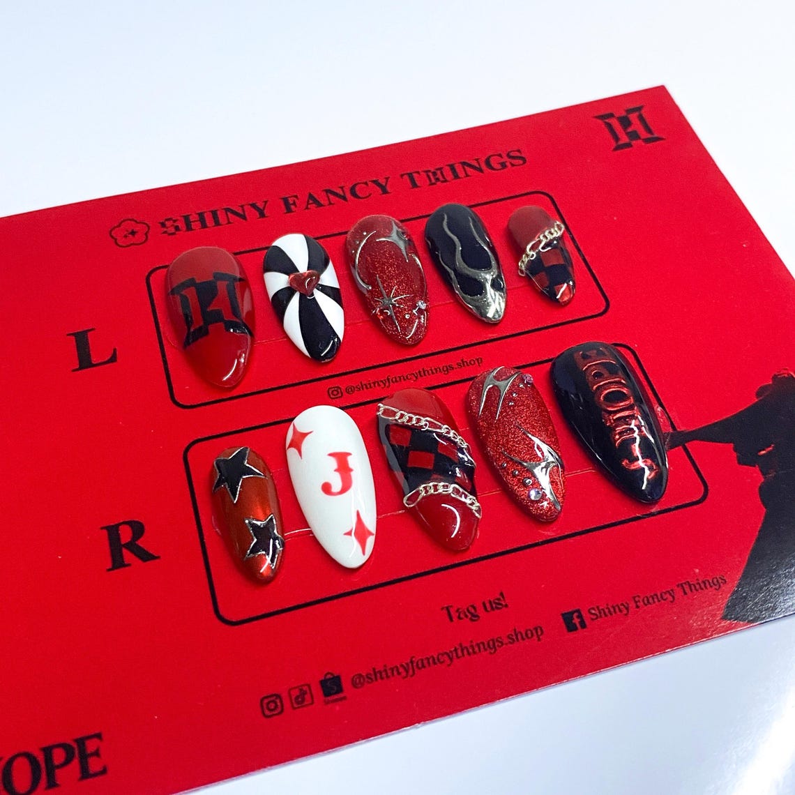 J-HOPE HOTS NAIL Hope on the Stage Press on Nails Handpainted Luxury ...