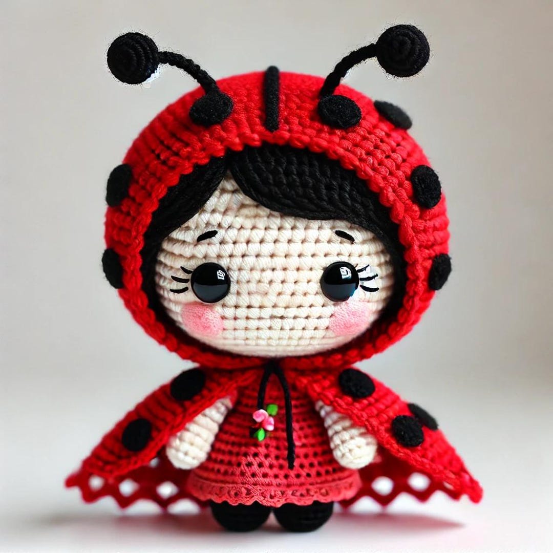 Amigurumi Ladybug Doll Crochet Pattern Cute PDF Plushie DIY - Etsy