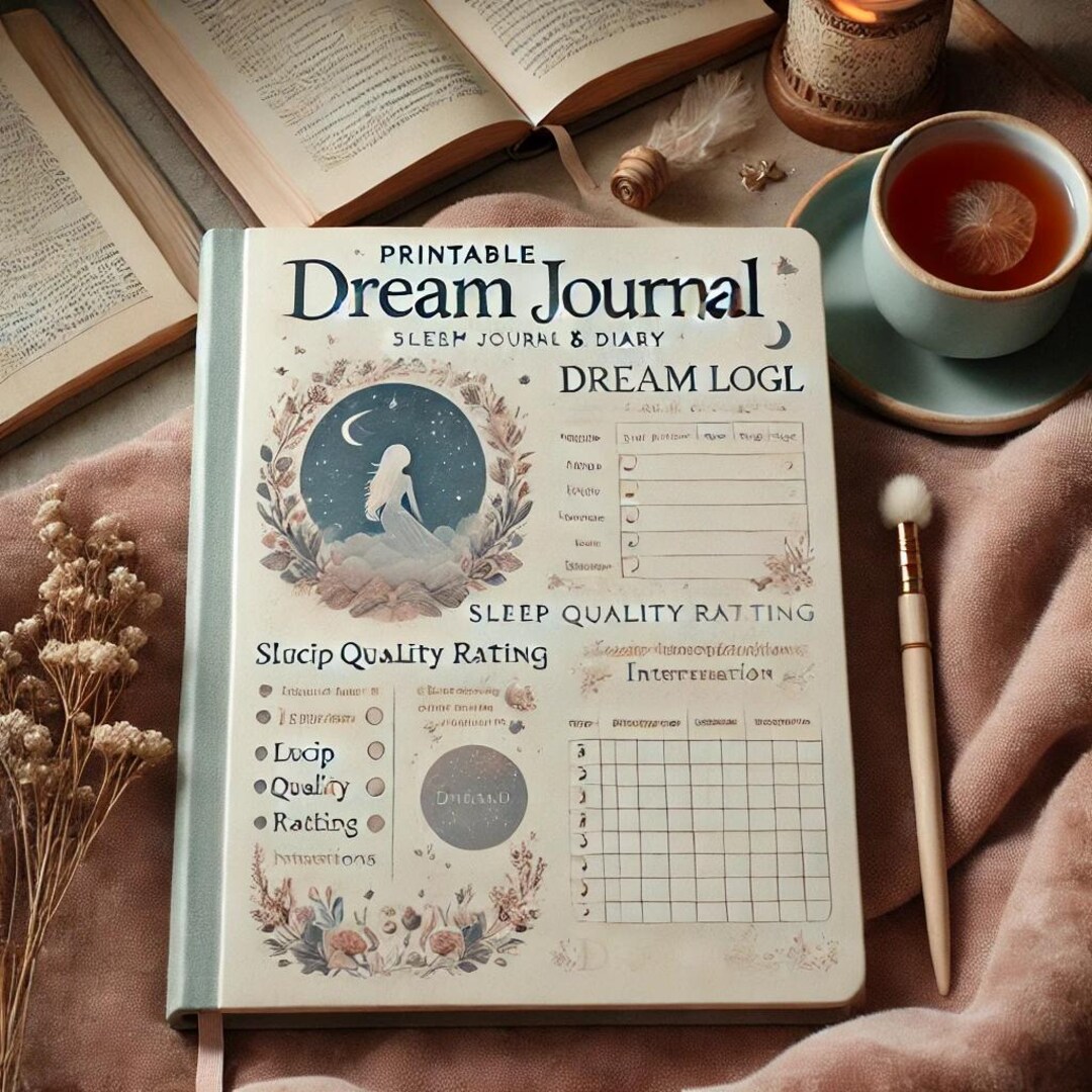 Dream Journal and Diary | Printable Sleep Tracker, Lucid Dream Log ...