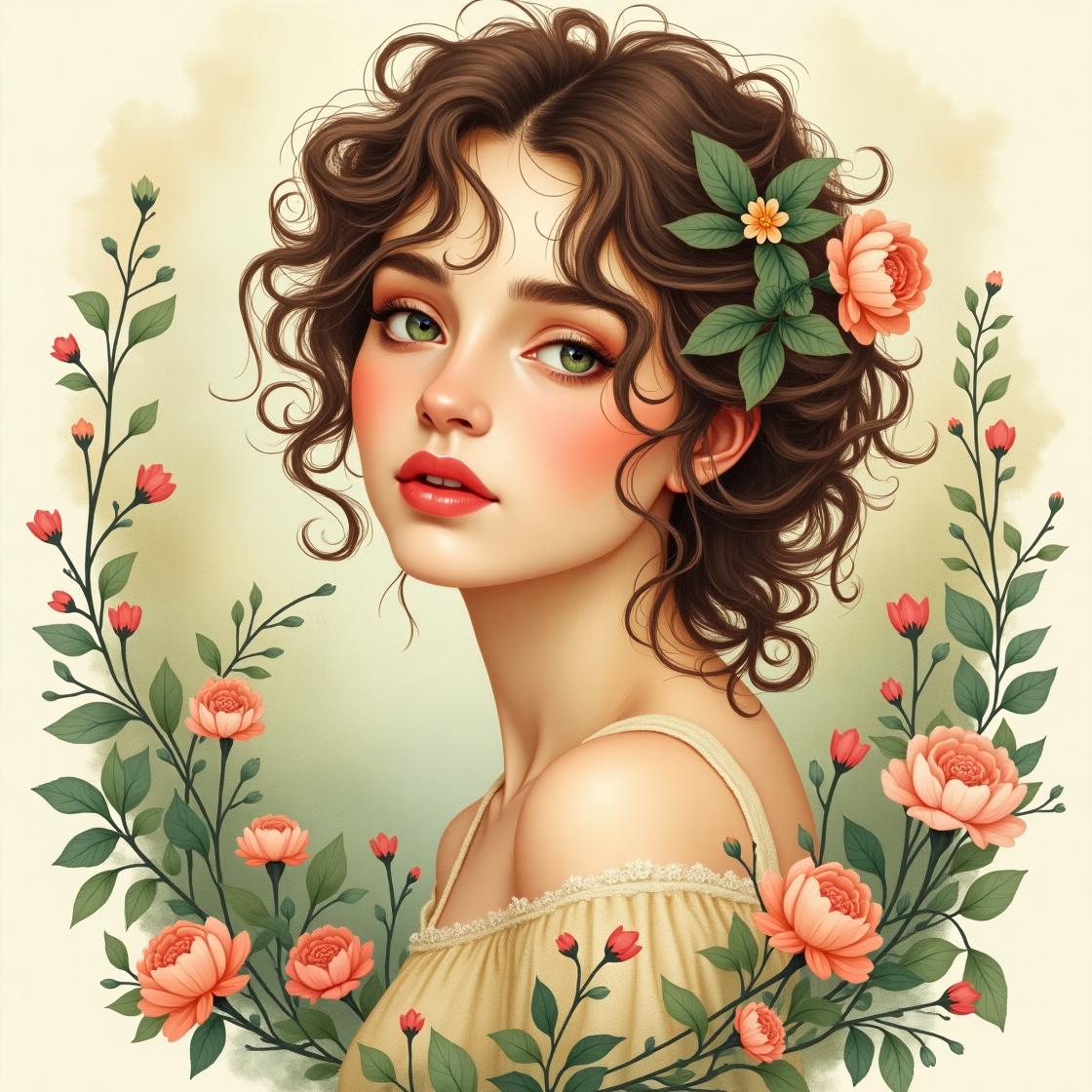 Minimalist Line Art of Female Form and Botanicals – Modern Feminine ...