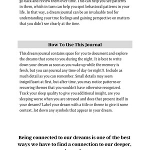 Dream Journal and Diary | Printable Sleep Tracker, Lucid Dream Log ...