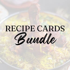 Recipe Cards Bundle Digital and Printable Kitchen Organizer Cooking ...