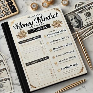 Money Mindset Journal | Printable Wealth Planner, Financial Tracker ...