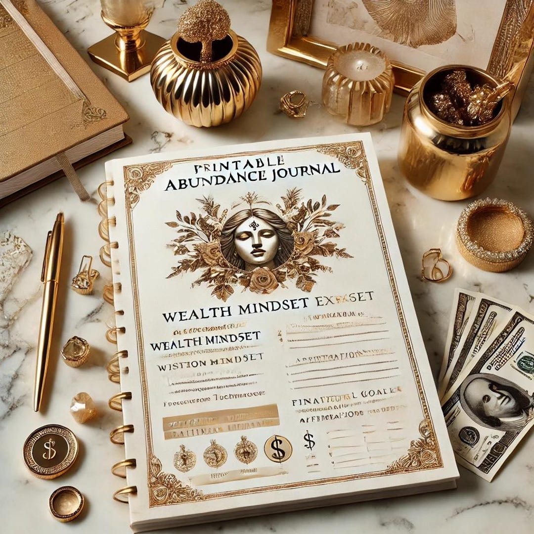 Abundance Journal | Printable Manifestation Planner, Wealth Mindset ...