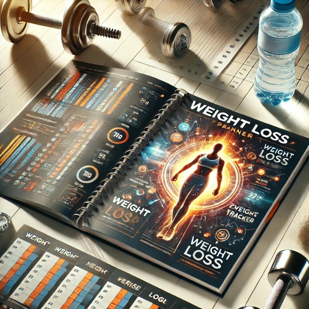 Weight Loss Planner Fitness Tracker Meal Journal Exercise Log Printable ...