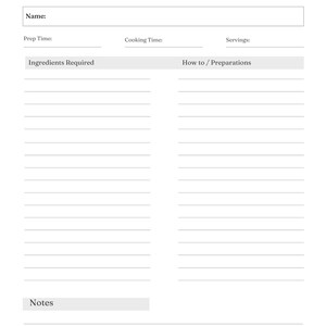 Recipe Cards Bundle Digital and Printable Kitchen Organizer Cooking ...