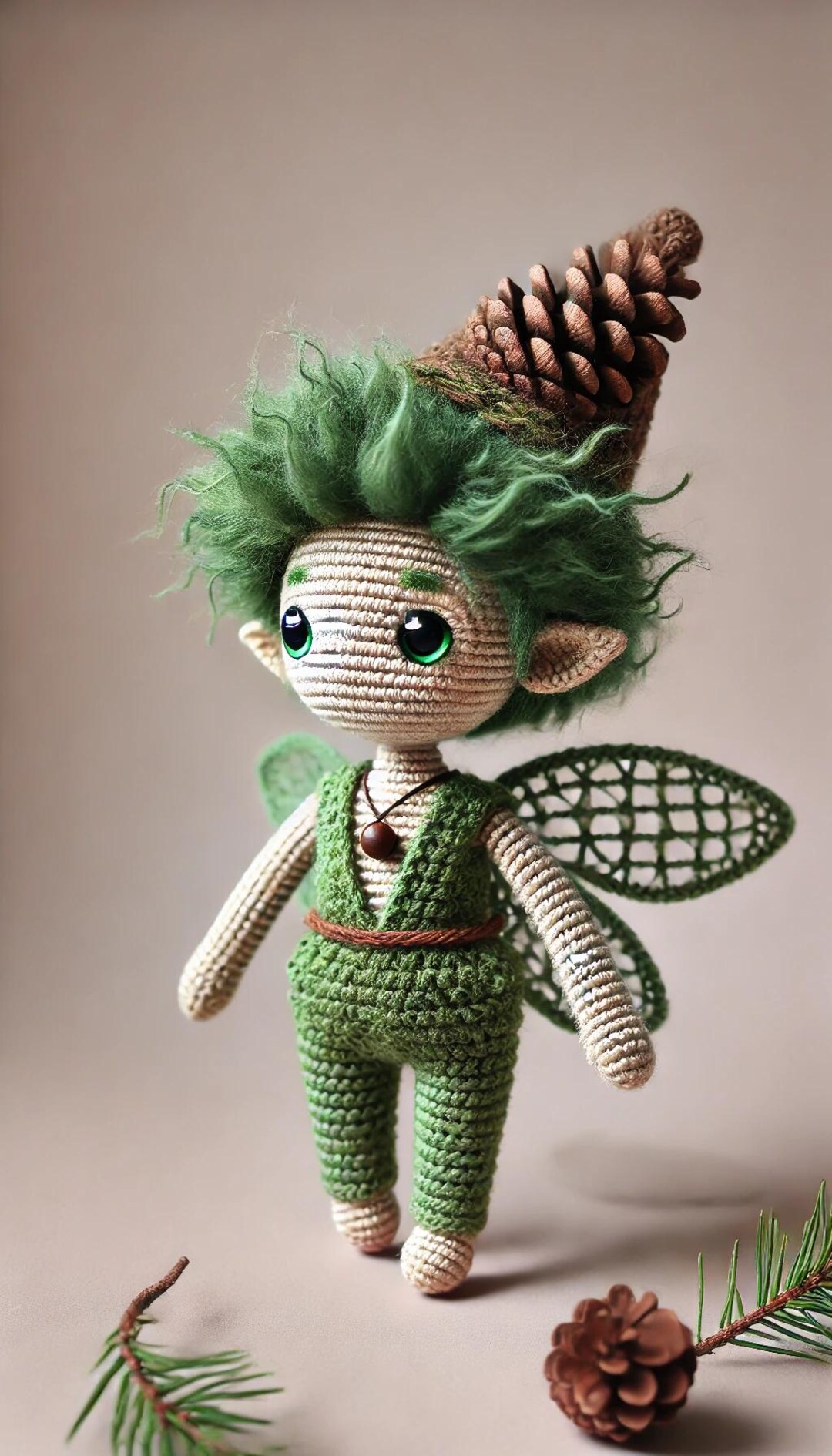 Amigurumi Pine Sprite Doll Crochet Pattern Woodland Plush PDF - Etsy