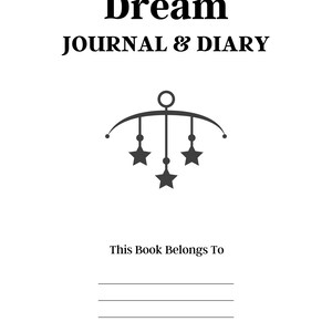 Dream Journal and Diary | Printable Sleep Tracker, Lucid Dream Log ...