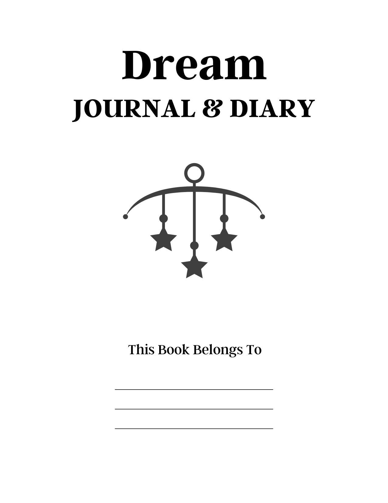 Dream Journal and Diary | Printable Sleep Tracker, Lucid Dream Log ...