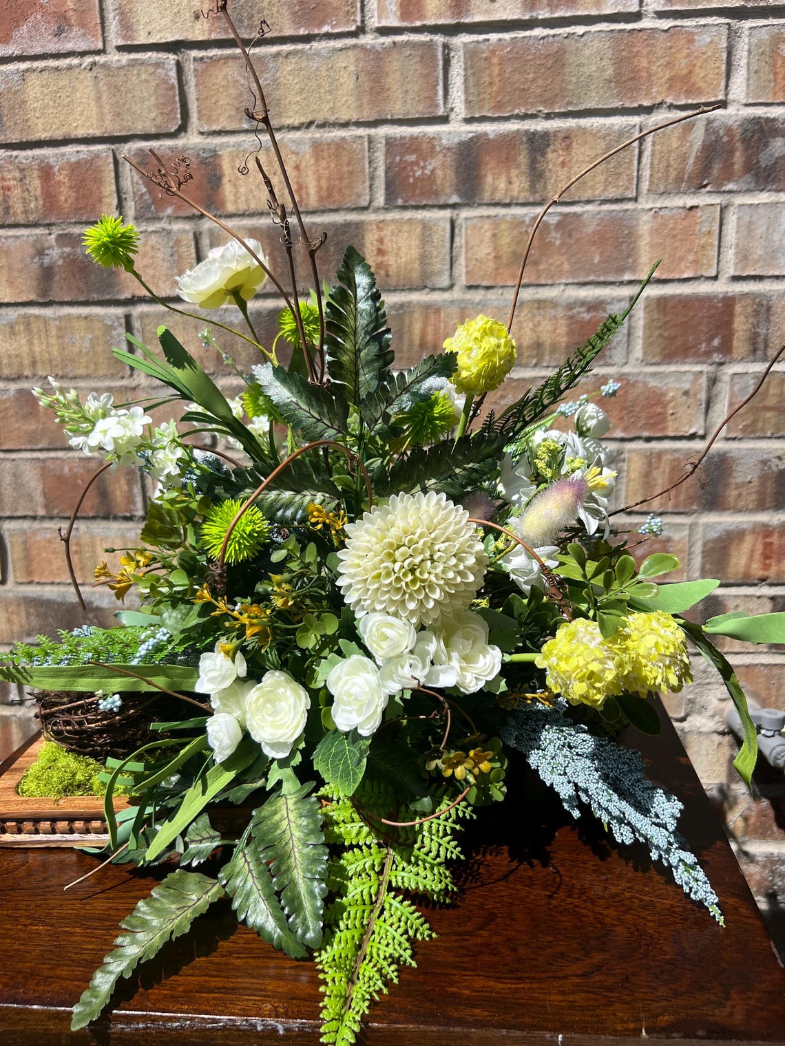 Neutral Floral Arrangement, White Floral Arrangement, Table Decor ...