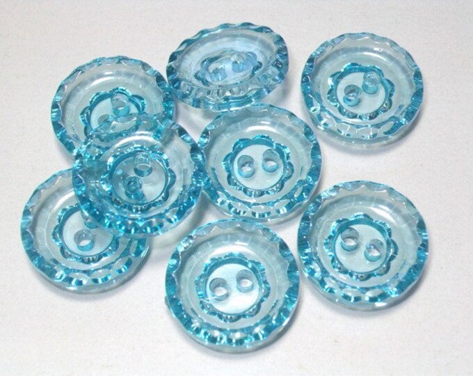 LAST SET 10 Pink Pretty Buttons Look Like Glass Beautiful Plastic ...