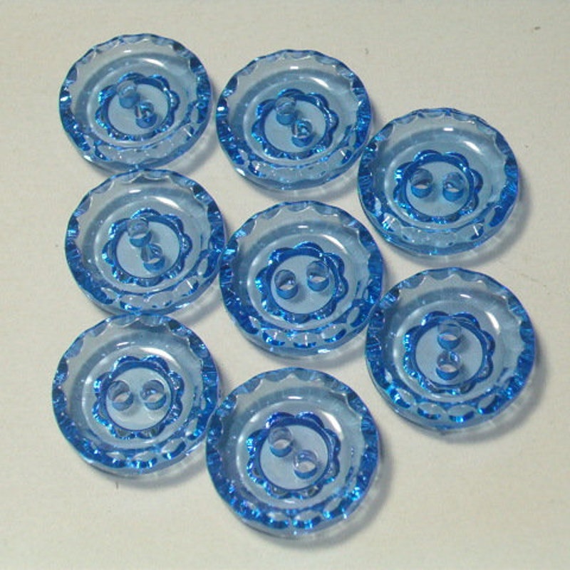 Blue Glass Buttons - Etsy