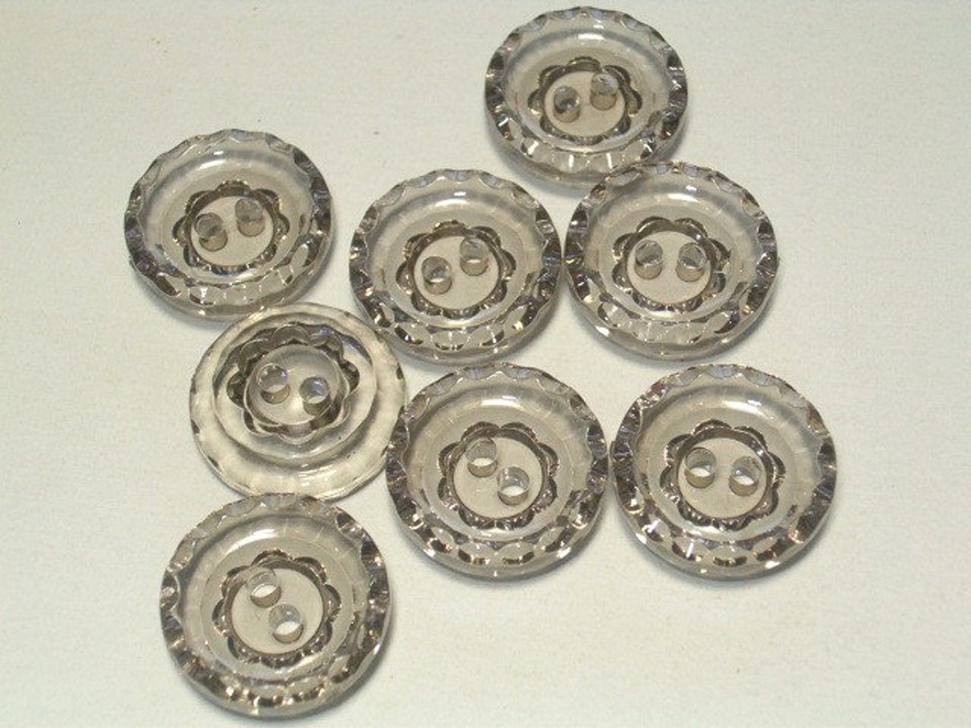 10 Gray Transparent Buttons Look Like Glass Acrylic Buttons Beautiful ...