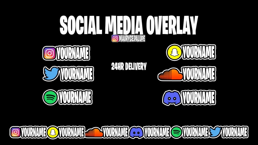 Custom Social Media Overlays for Twitch, Tiktok, Kick, Etc. - Etsy