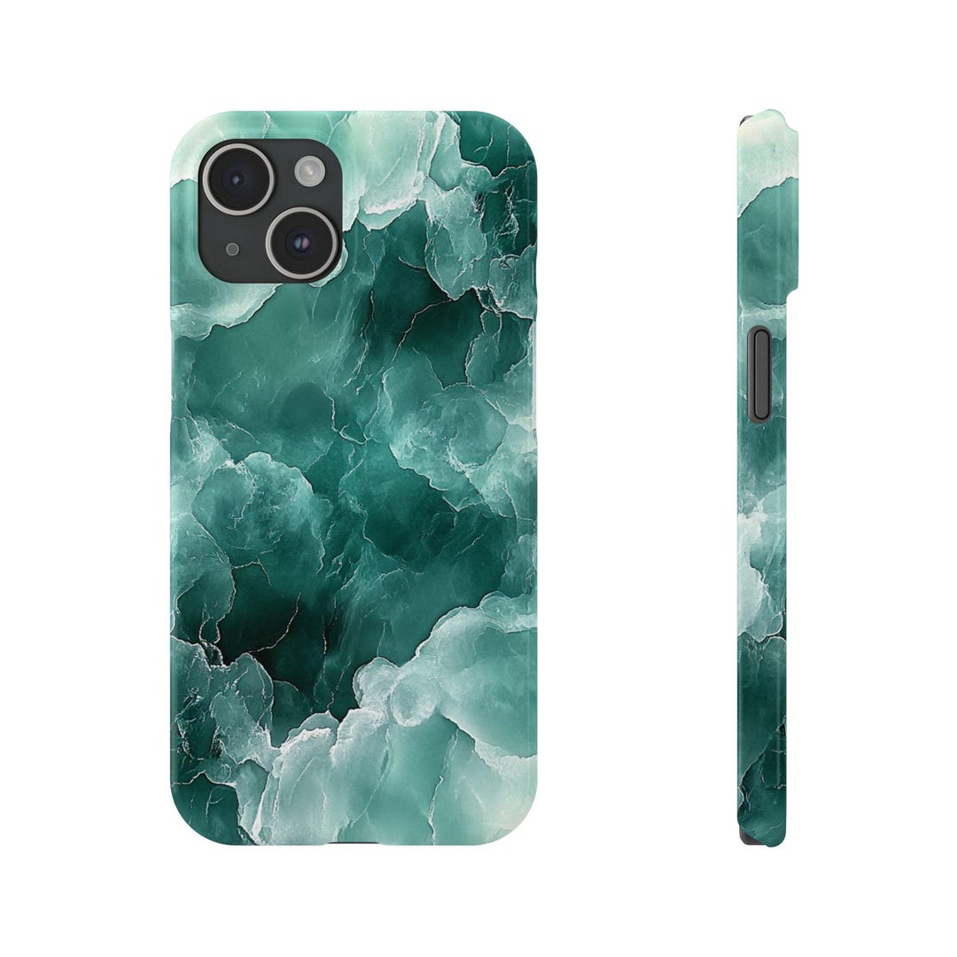 Emerald Green Abstract Granite Slim iPhone Cases - Etsy