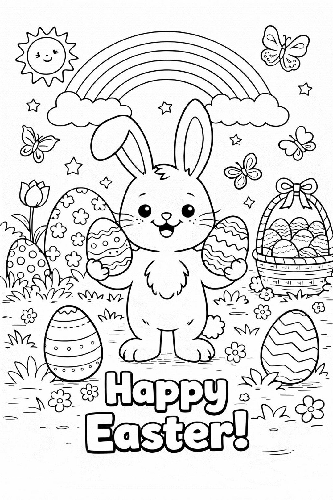 Easter Coloring Pages Printable | Bunny Pages | Spring Classroom ...