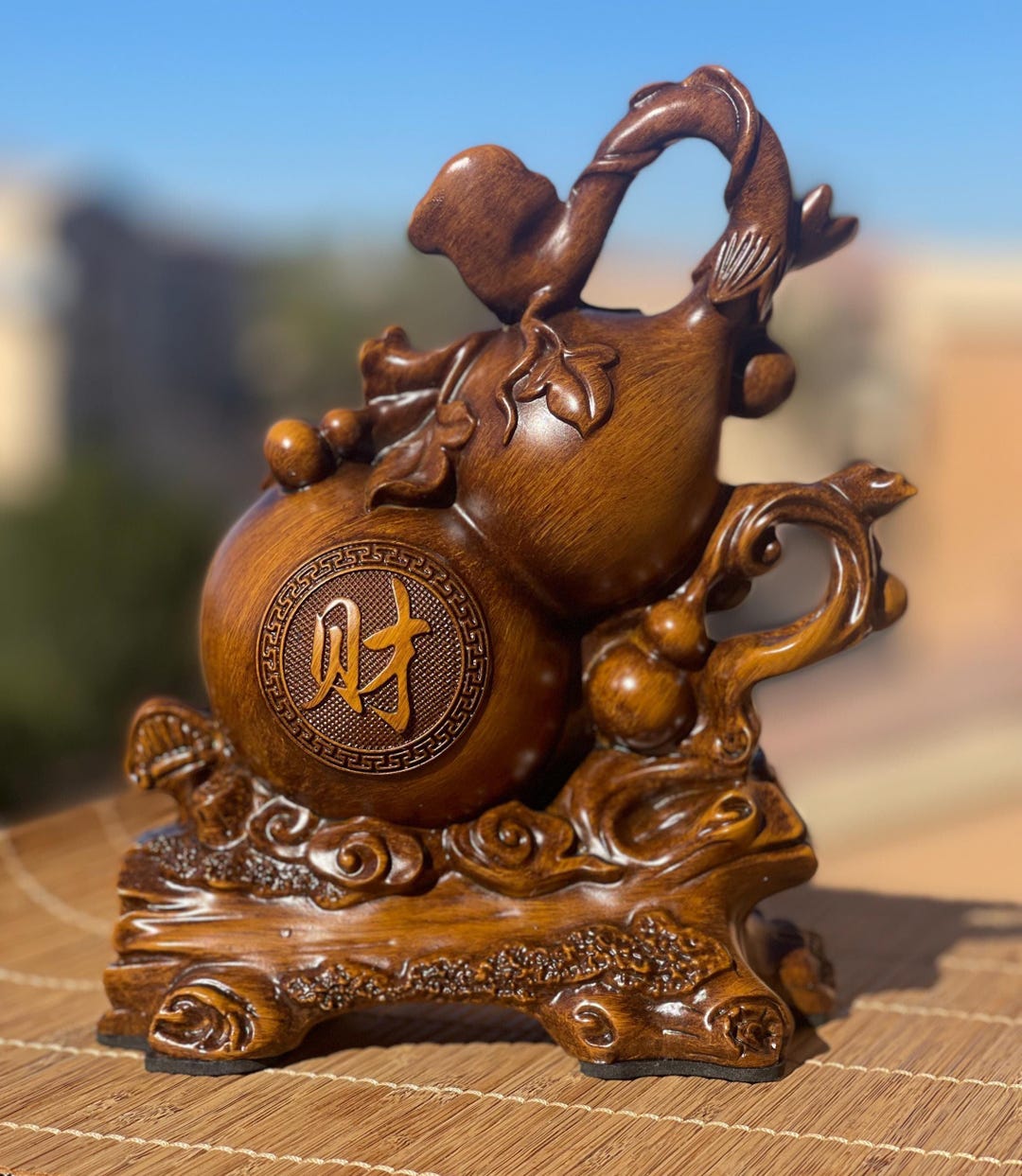 Wooden Chinese Gourd Hulu Carving - Etsy