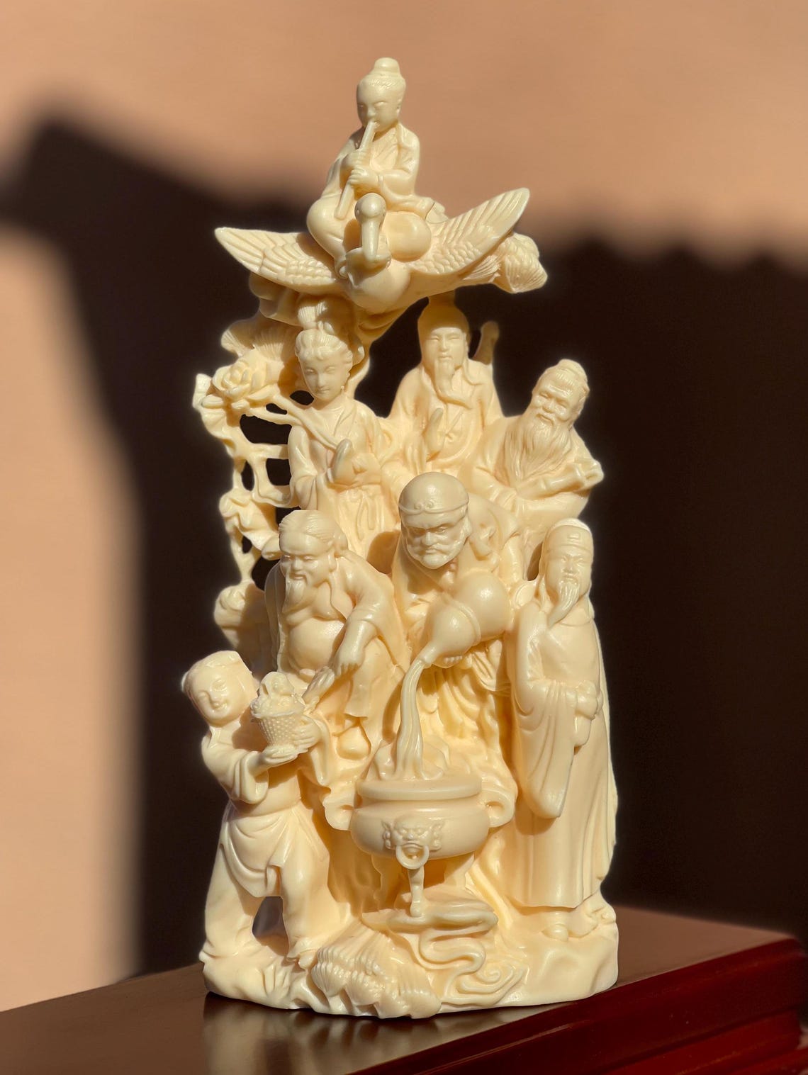 Ivory Fruit Nut Eight Immortals Chinese Decor - Etsy