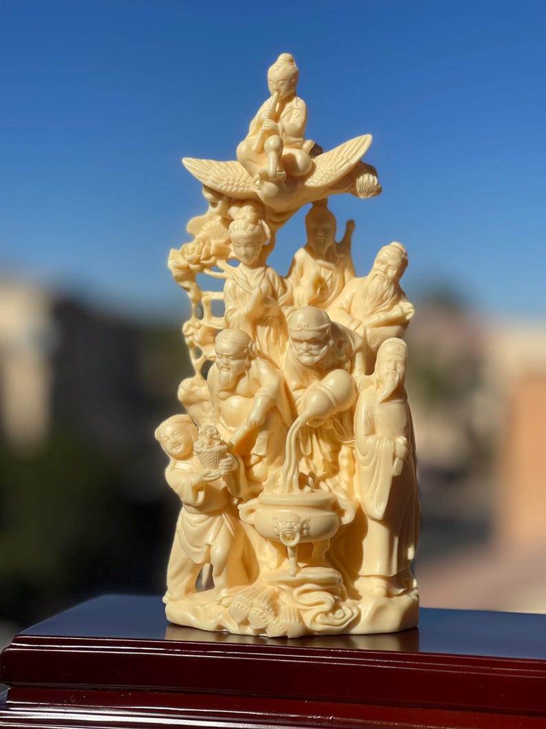 Ivory Fruit Nut Eight Immortals Chinese Decor - Etsy