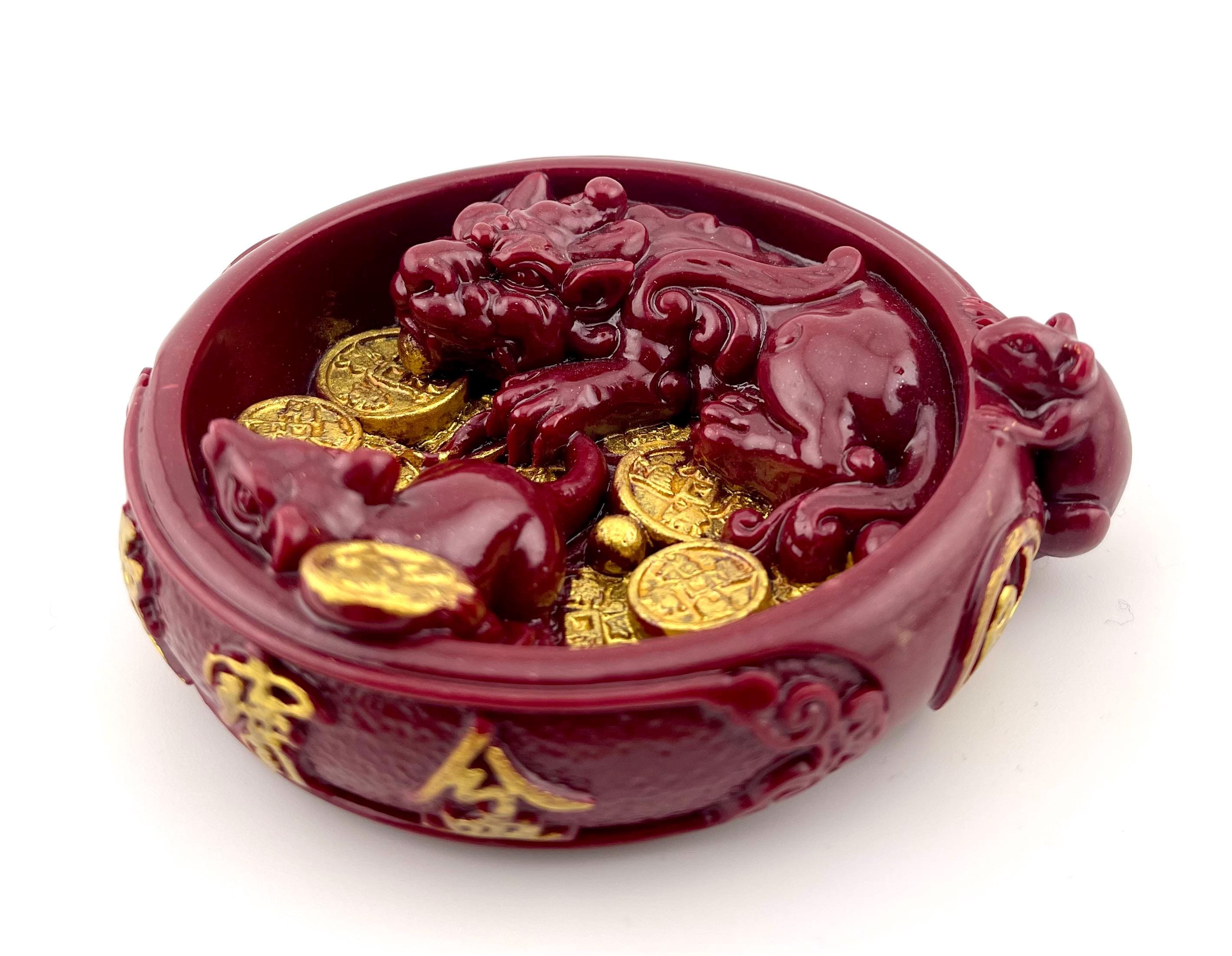 Cinnabar Pixiu Money Bowl - Etsy