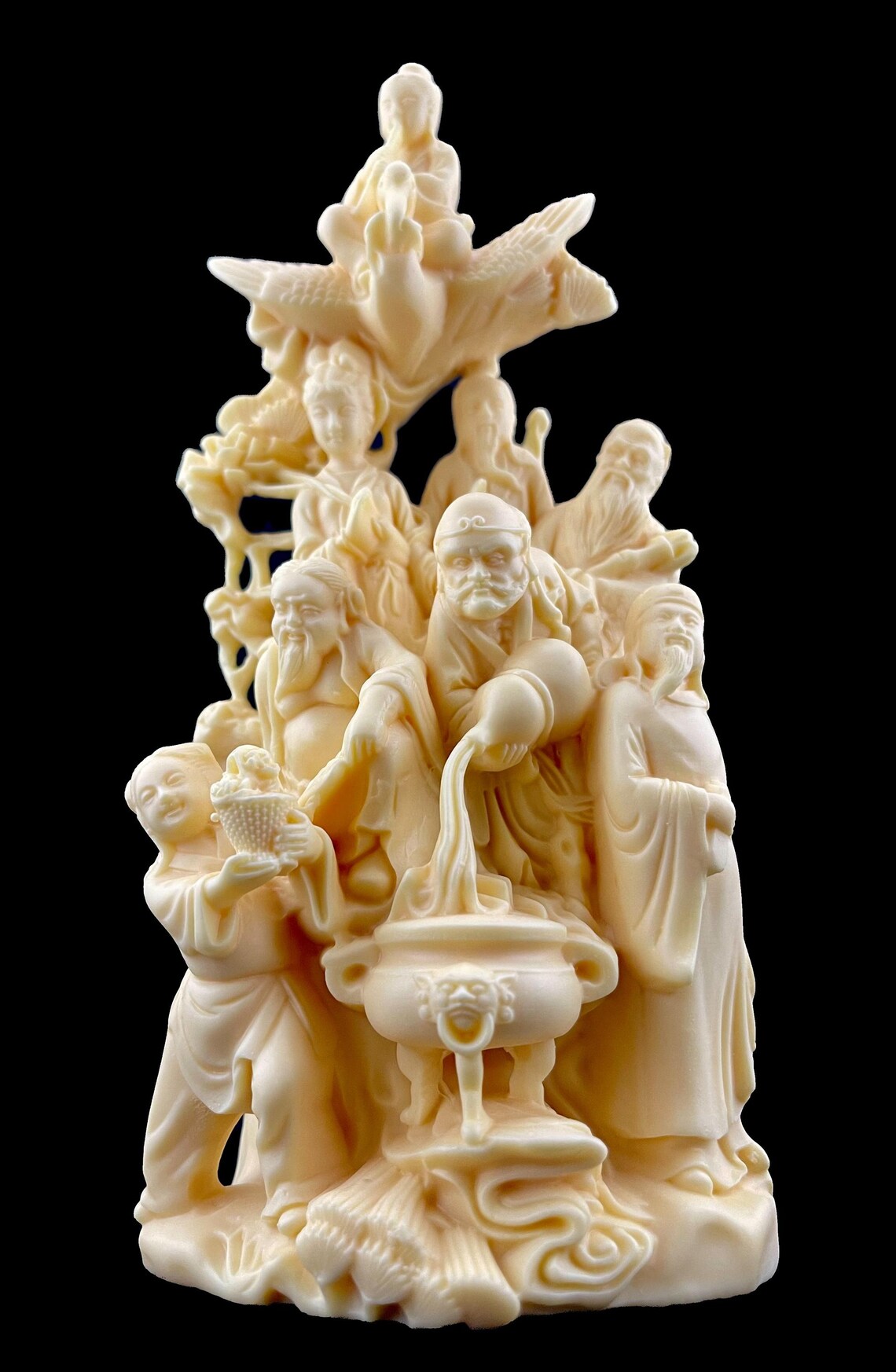 Ivory Fruit Nut Eight Immortals Chinese Decor - Etsy