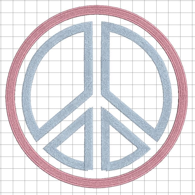 Peace Sign Applique - Etsy
