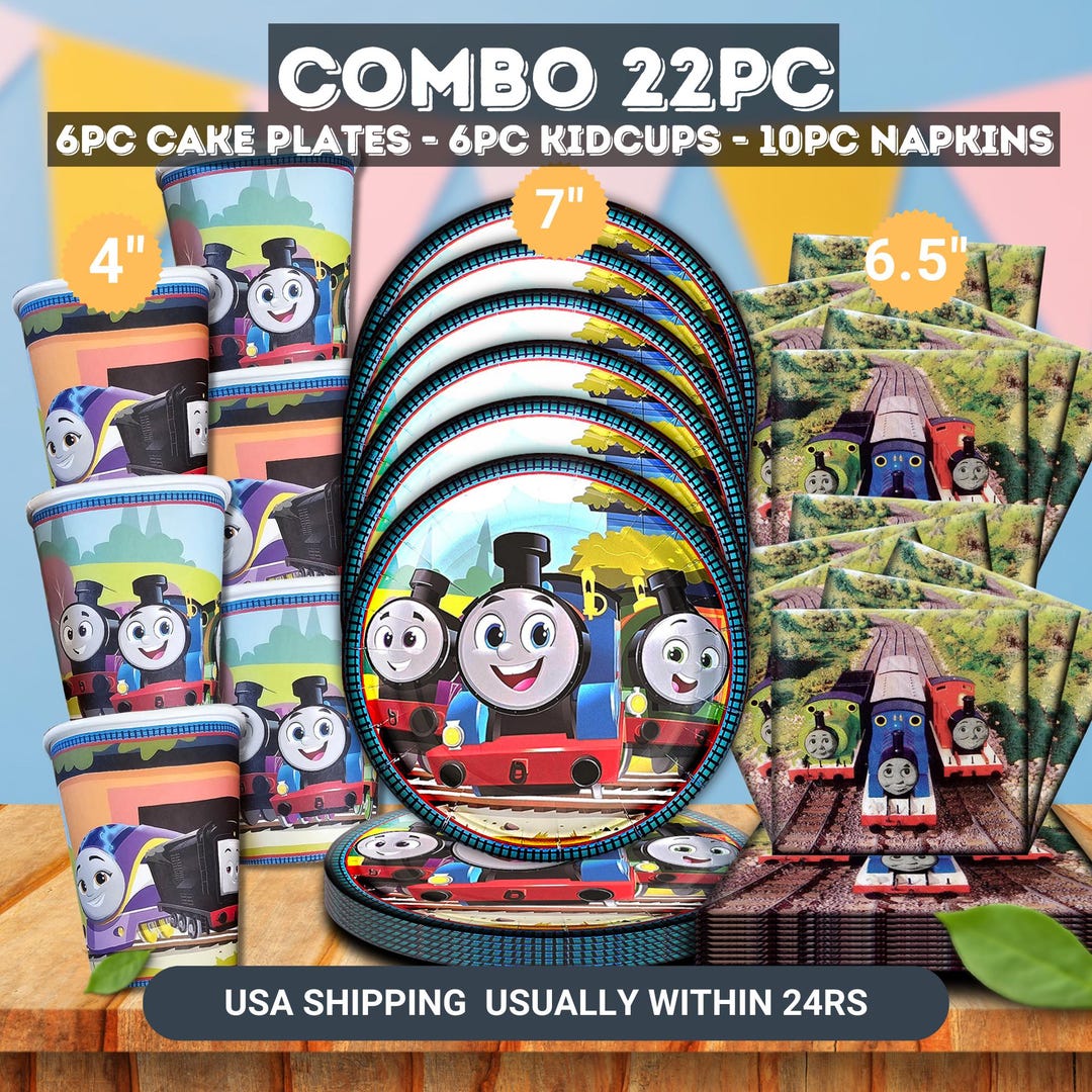 TRAIN THOMAS HANGING Swirl Happy Birthday Party Supplies Decorations ...