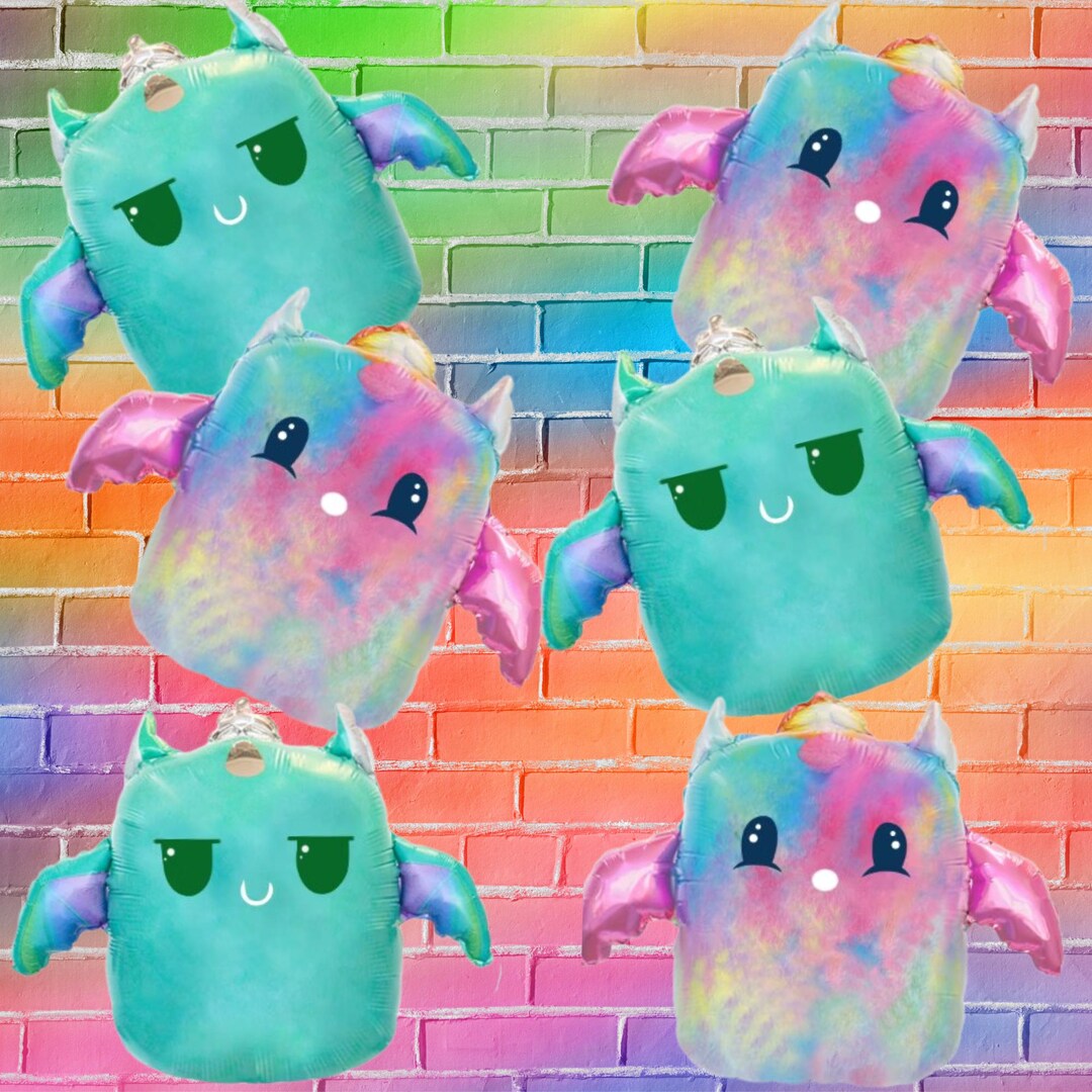 6 Squish Plushies Bouquet Foil Latex Balloons Happy Birthday Party ...