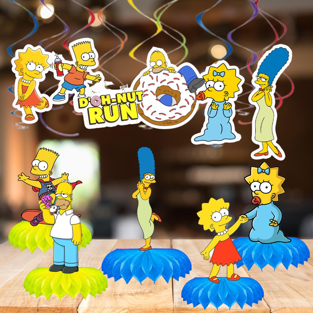 Simpsons HANGING Swirl Happy Birthday Party Supplies Decorations Theme ...
