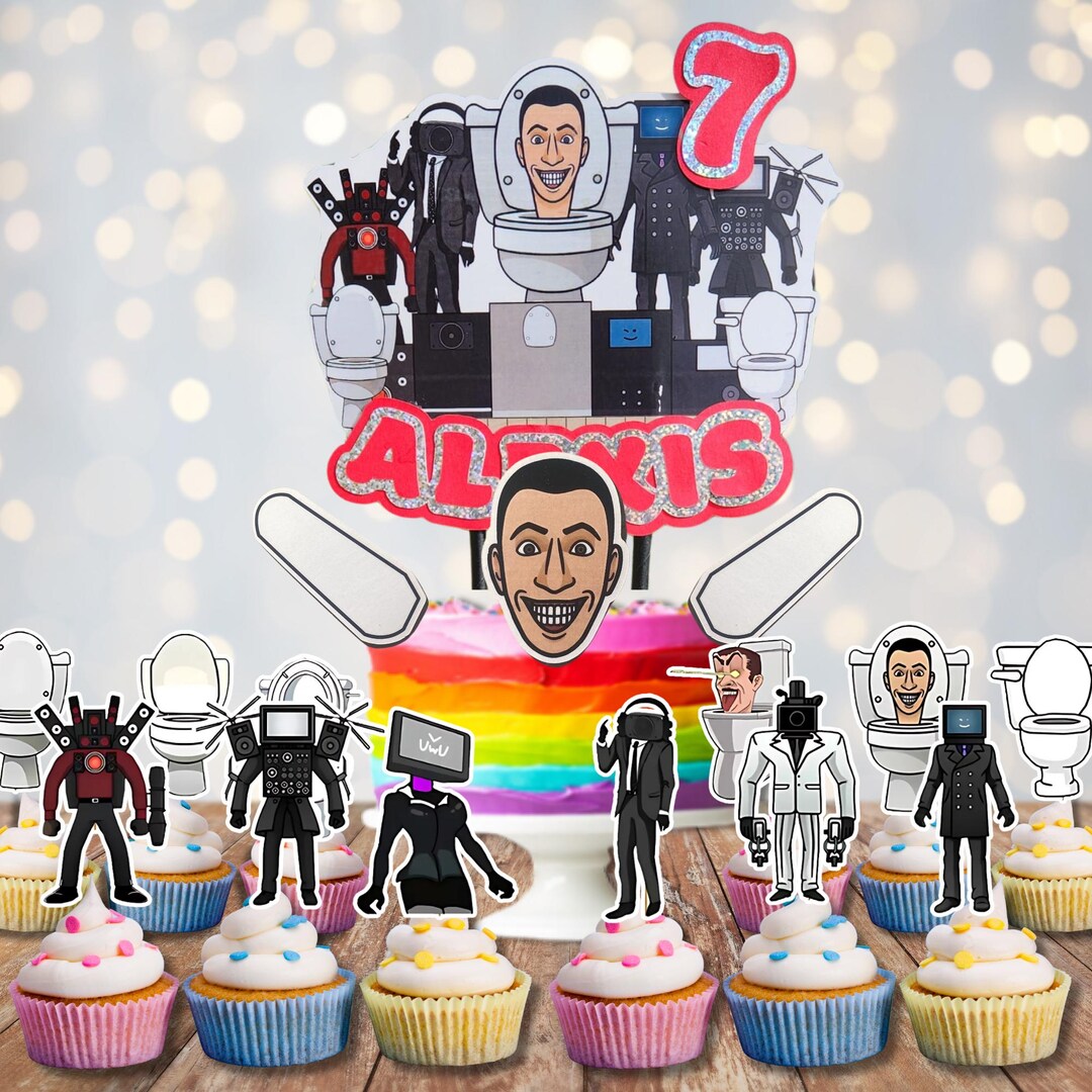 Toilet Skip Happy Birthday Personalized Custom Made Cake Topper and ...