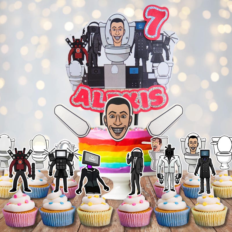 Skibidi Toilet Birthday Cake - Etsy