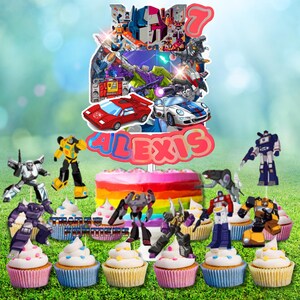 Transformers Happy Birthday Personalized Custom Made Cake Topper and ...