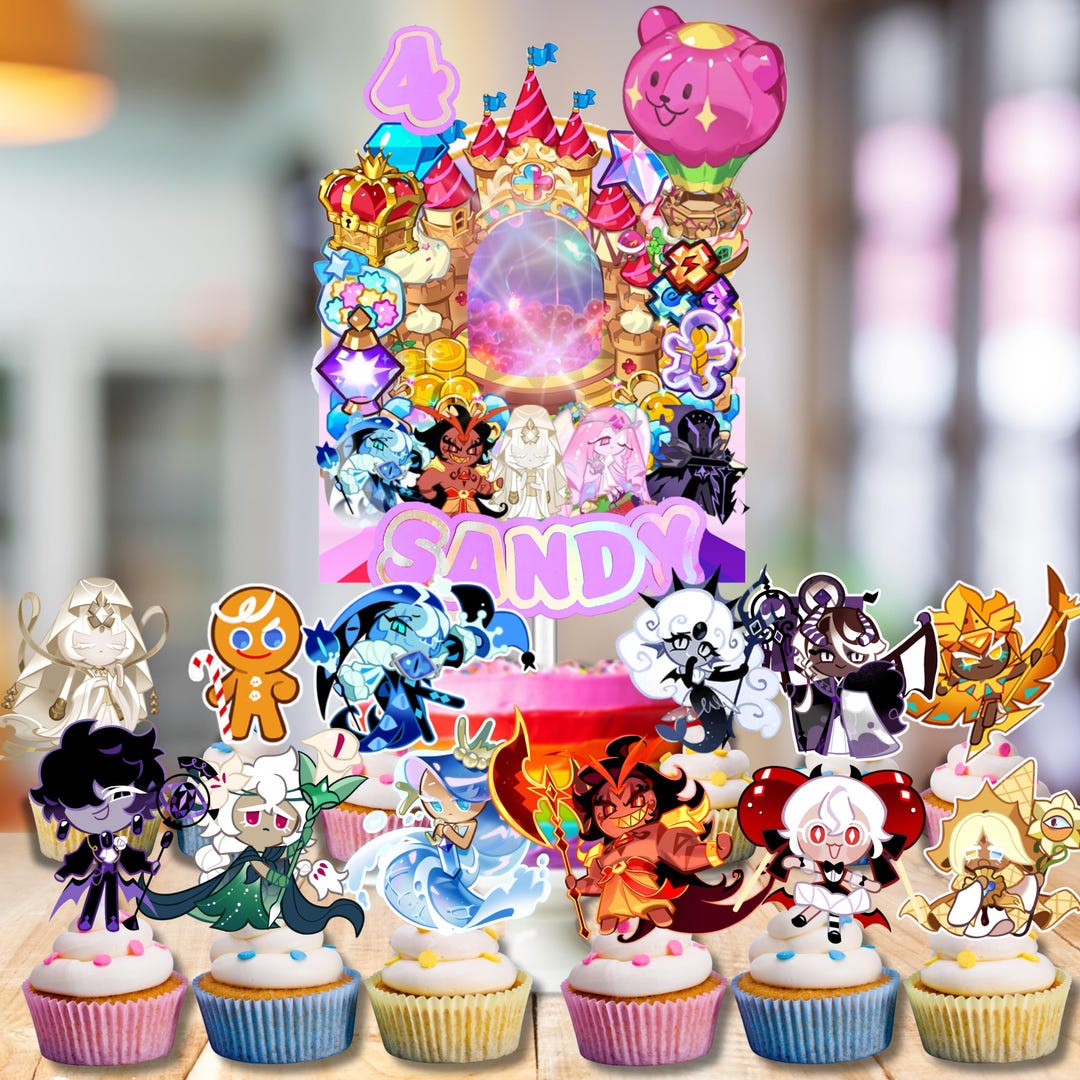 CRK Happy Birthday Personalized Custom Made Cake Topper and Cupcake ...