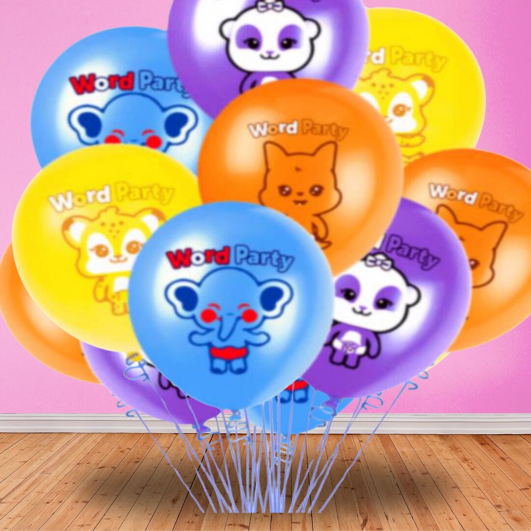 Word Family Bouquet Balloons Happy Birthday Party Supplies Decorations ...