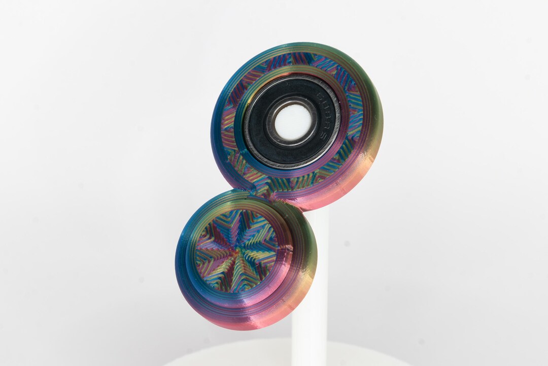 3D Printed Unique Fidget Spinner, Snowman Style, One Handed Fidget - Etsy