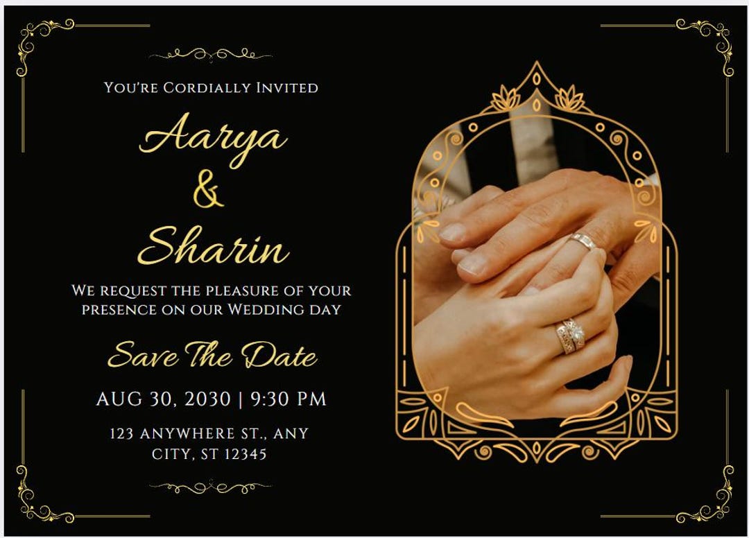 Editable Wedding + Ceremonial Invitation A5 - Etsy